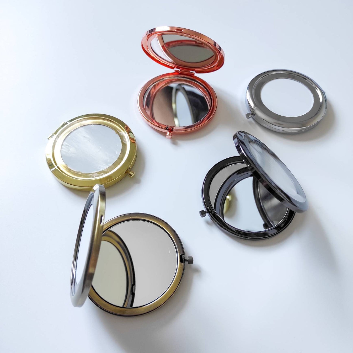 Round Embroidery pocket mirror kit, Blank compact mirror for Hand Stit ...